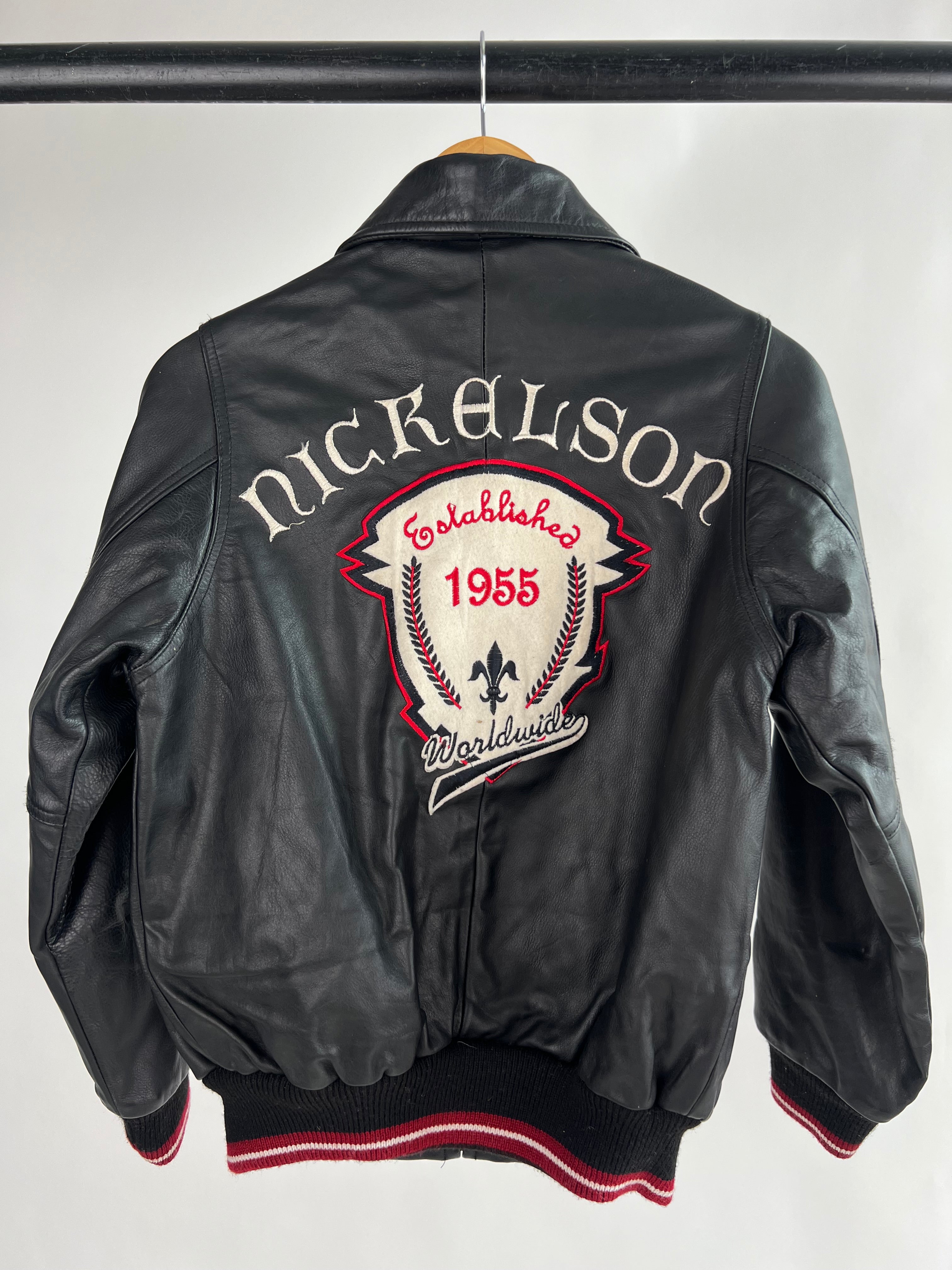 Nickelson 90s Leather Bomber Jacket – Skux Vintage